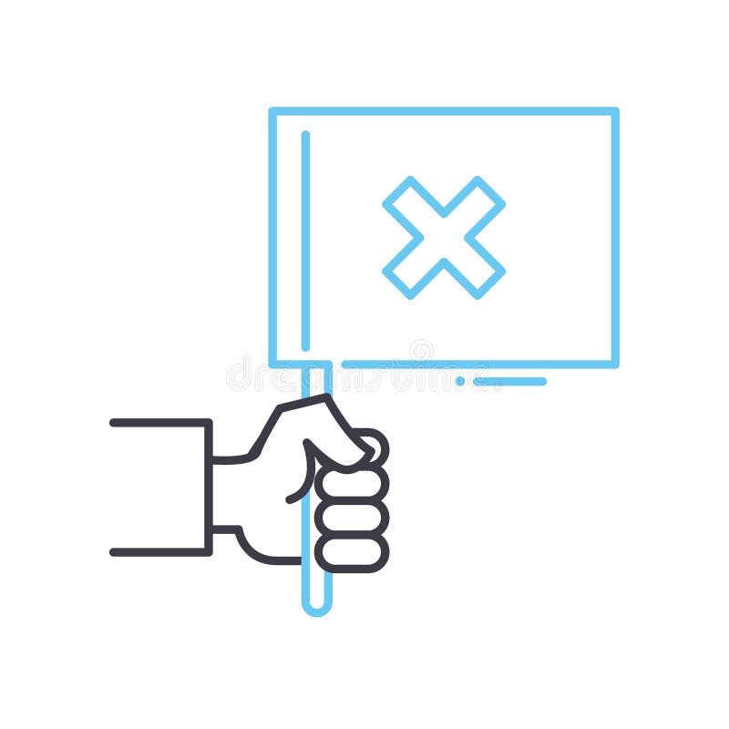 Protest Line Icon, Outline Symbol, Vector Illustration, Concept Sign ...