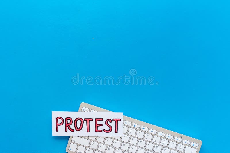 Protest Online Petition Concept. Word Protest Sign on the Keyboard, Top ...