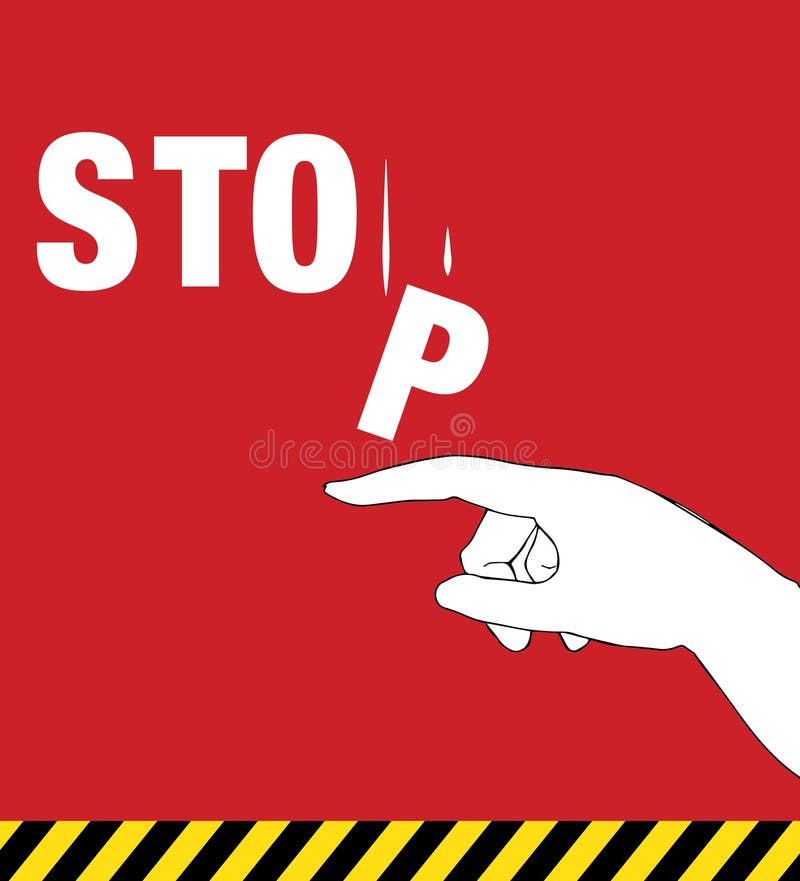 Protest Poster for Stop stock vector. Illustration of fall - 82258183