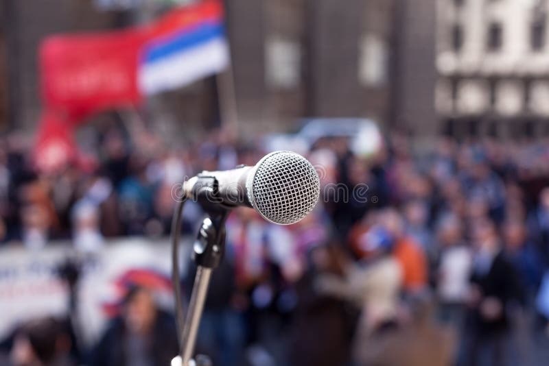 Protest. Public Demonstration. Stock Image - Image of public, audio ...