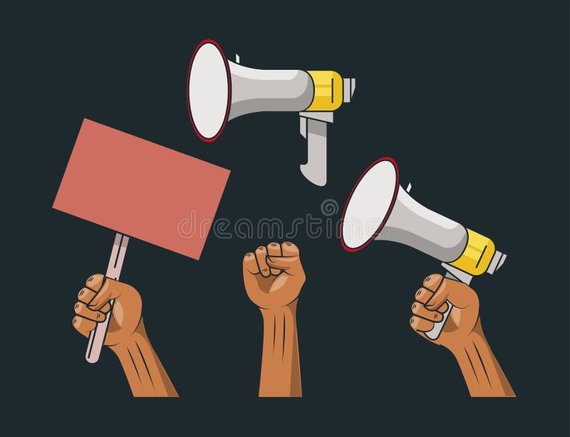 Four protest icon stock vector. Illustration of design - 231083162