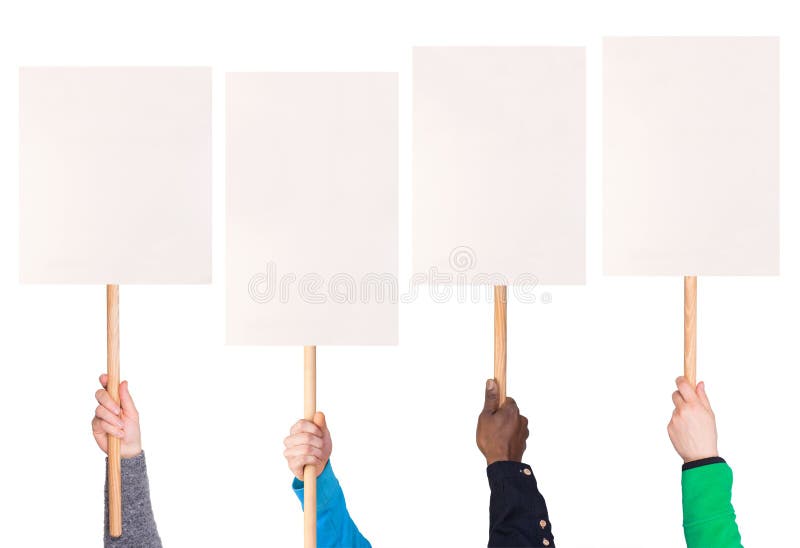 Blank protest sign stock image. Image of banner, blank - 16665939