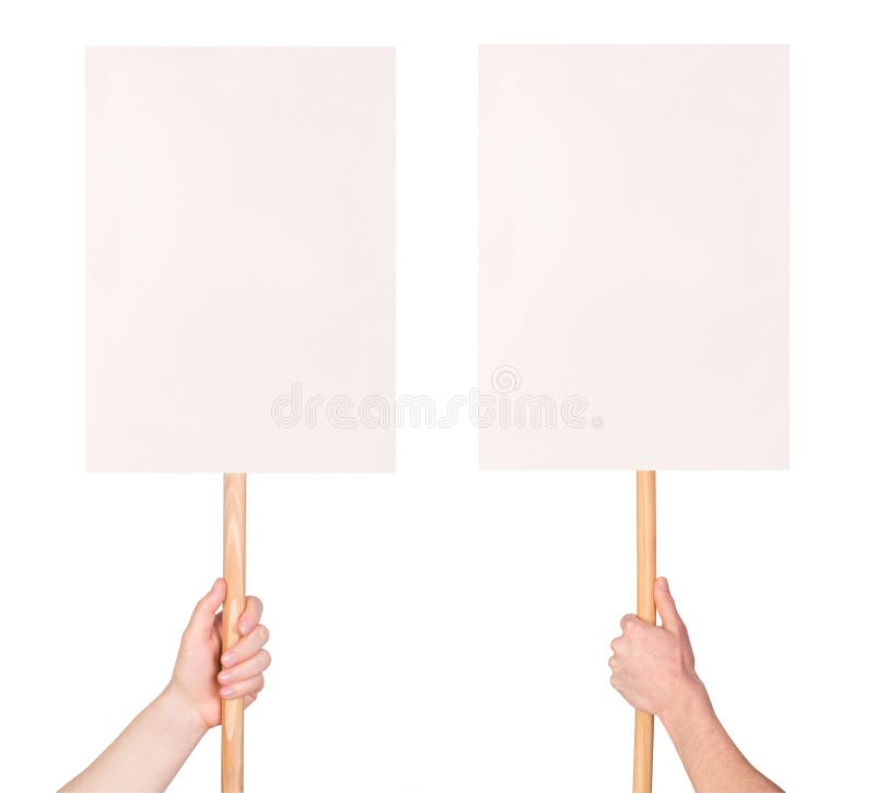 Blank protest sign stock image. Image of banner, blank - 16665939