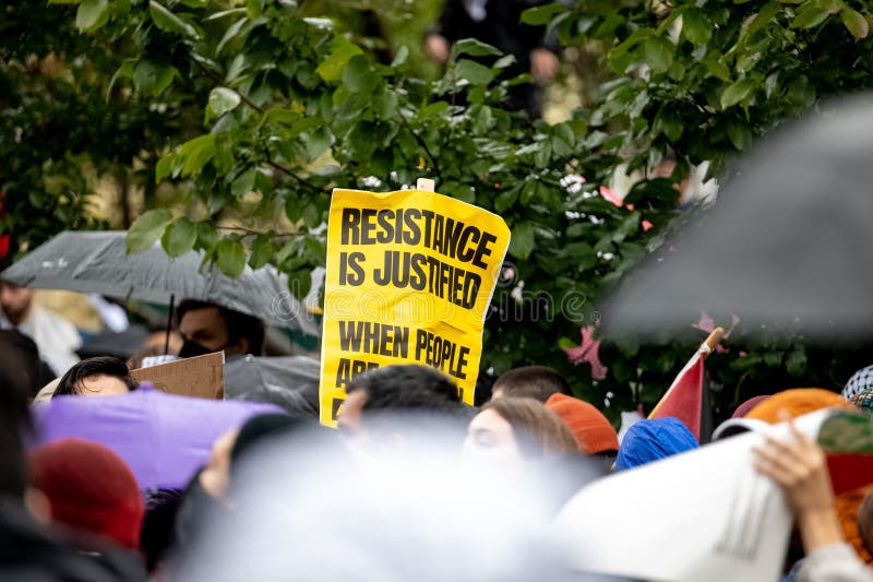 Washington, DC - 10-14-2023: Protest Signs at Palestine Protest in ...
