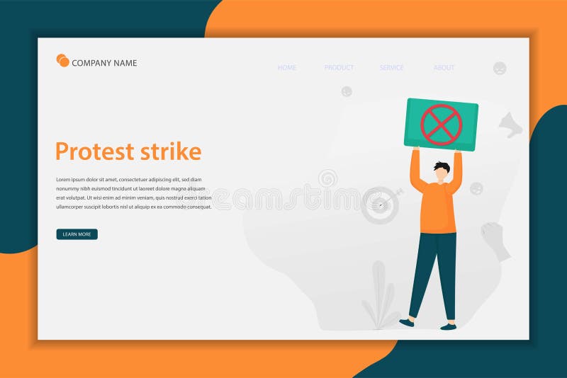 Illustration Vector Protesters People Strike Stock Vector ...