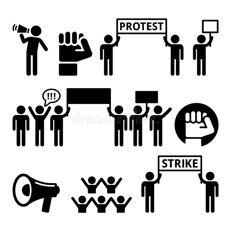 Protest, Strike, People Demonstrating or Fighting for Their Rights ...