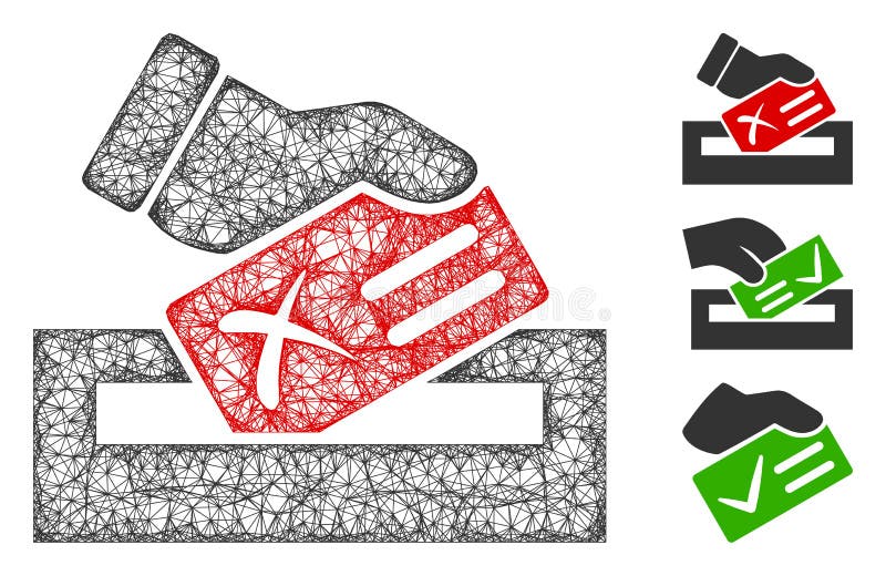Protest Vote Polygonal Web Vector Mesh Illustration Stock Illustration ...