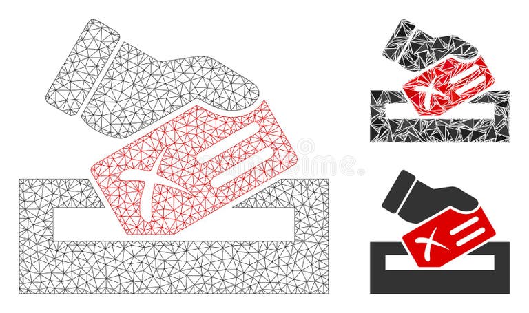 Protest Vote Vector Mesh 2D Model and Triangle Mosaic Icon Stock Vector ...