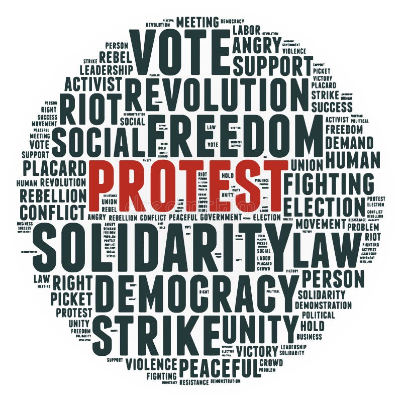 Protest Word Cloud for Protest Articles on the Topic of Strikes ...
