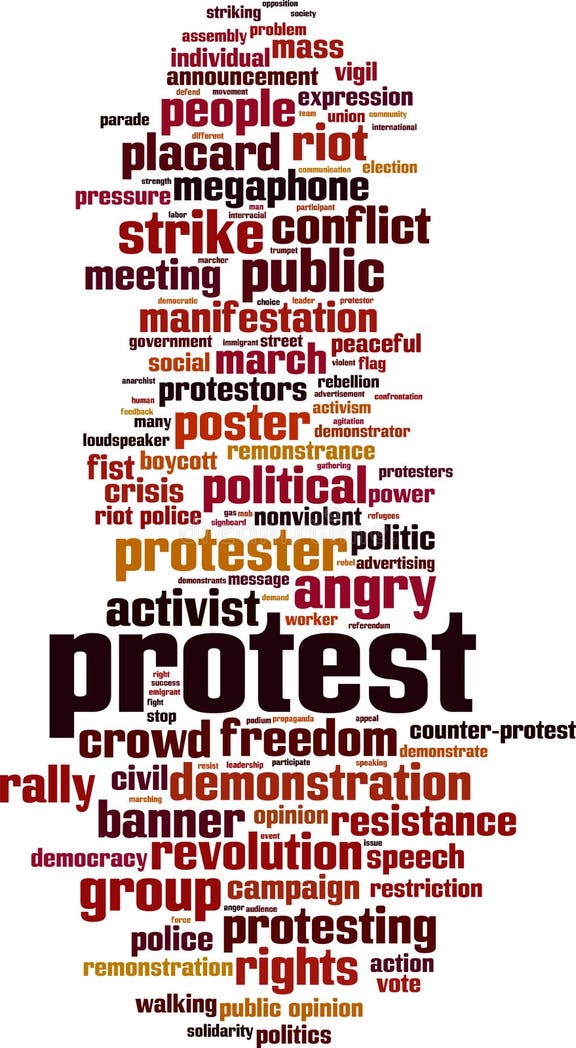 Protest word cloud stock vector. Illustration of democracy - 168823682