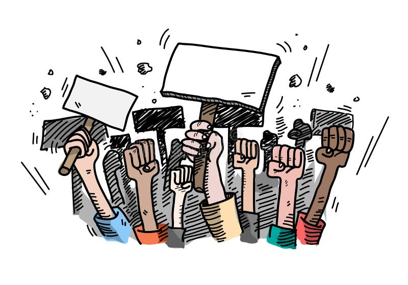 Protestando Ilustraciones Stock, Vectores, Y Clipart – (7,119 ...