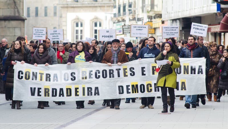 Protesta en España foto de archivo editorial. Imagen de protesta - 32767818