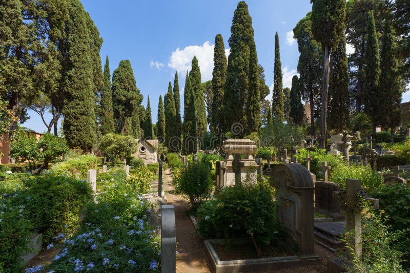 The protestant cemetery editorial photo. Image of angel - 373929211