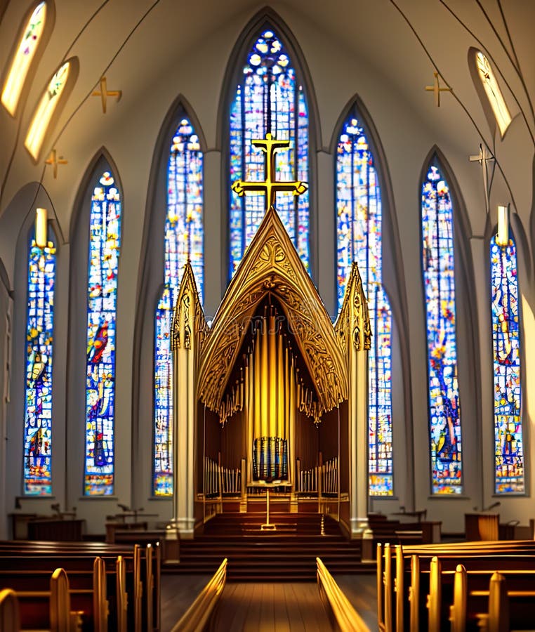 Protestant Churches Commercial Business. Generative AI. Stock ...