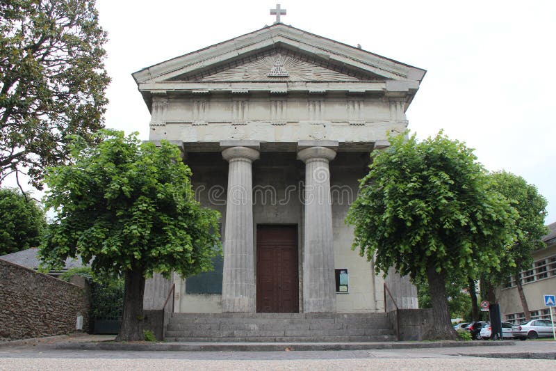 Protestant Temple in Saumur - France Stock Photo - Image of facade ...