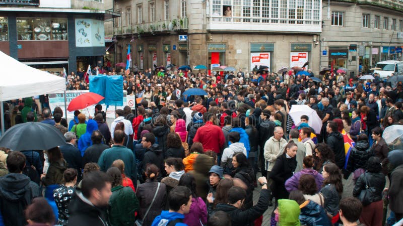 Protestas en España foto editorial. Imagen de europa - 34816296