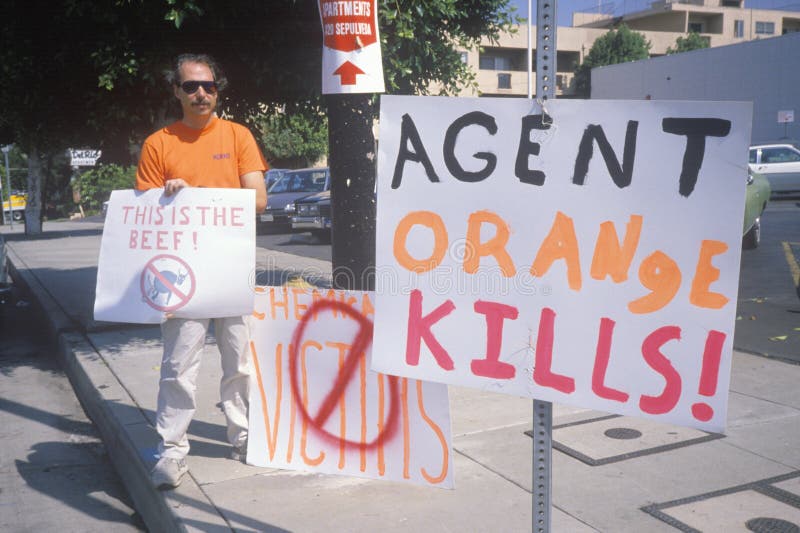 Protester Against Agent Orange Chemicals Editorial Photography - Image ...
