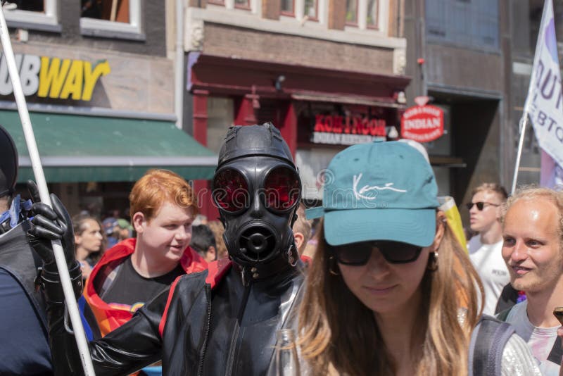 Protester at the Pride Walk at Amsterdam the Netherlands 30-7-2022 ...