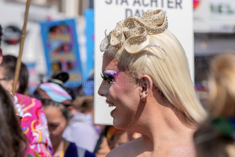 Protester at the Pride Walk at Amsterdam the Netherlands 30-7-2022 ...