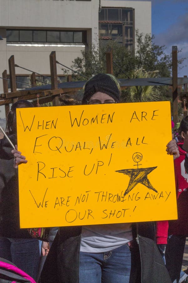 Rise Up, Womens March, Protesting Crowd, Washington, DC, USA Editorial ...