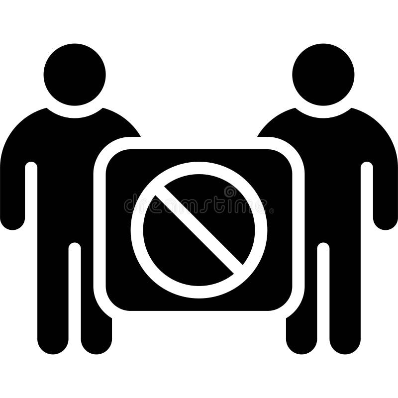 Protester with Stop Sign Icon, Protest Related Vector Stock Vector ...