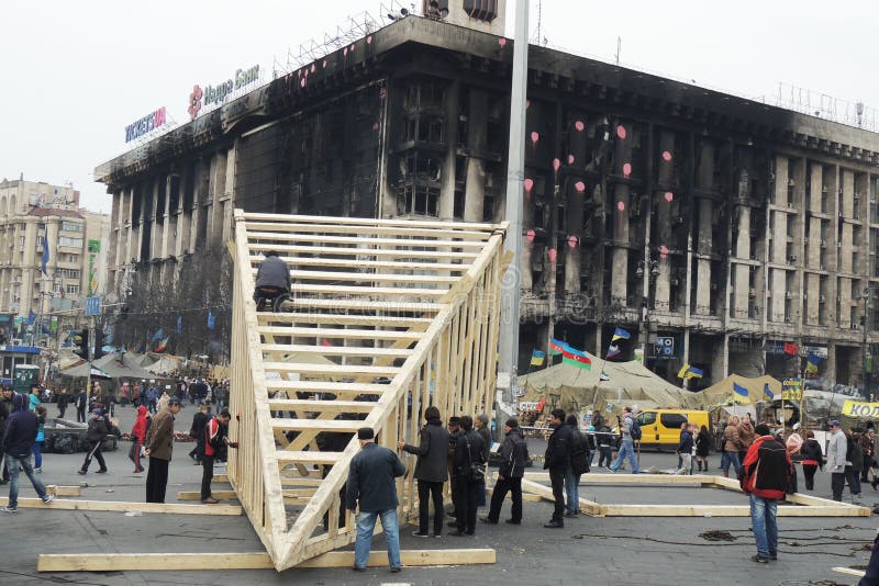 Protesters are Building Monument Editorial Image - Image of active ...