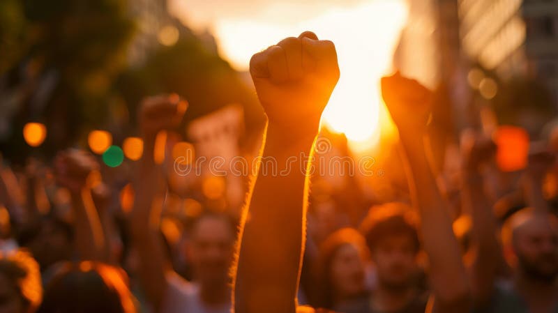 Protesters Demanding Change and Equality in the Sun, Displaying ...