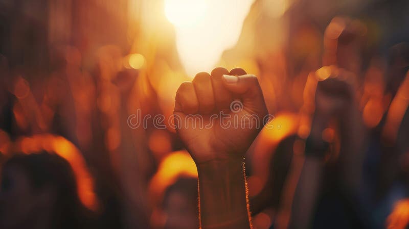 Protesters Demanding Change and Equality in the Sun, Displaying ...