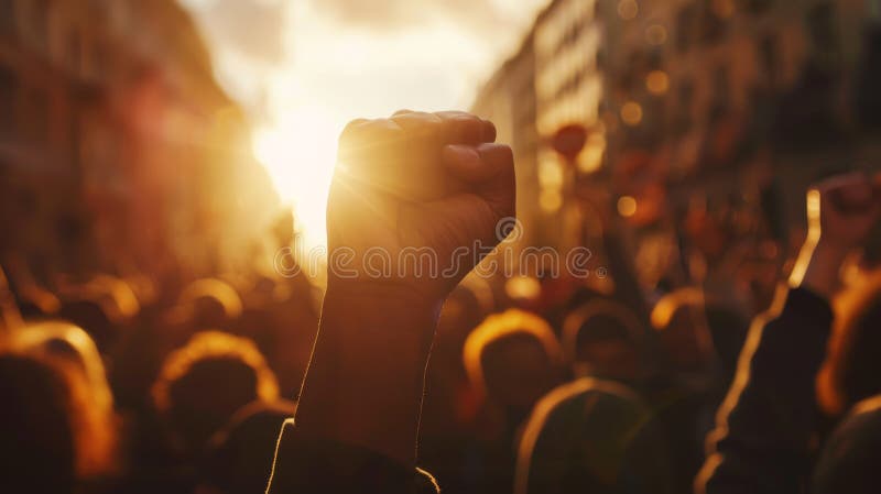 Protesters Demanding Change and Equality in the Sun, Displaying ...