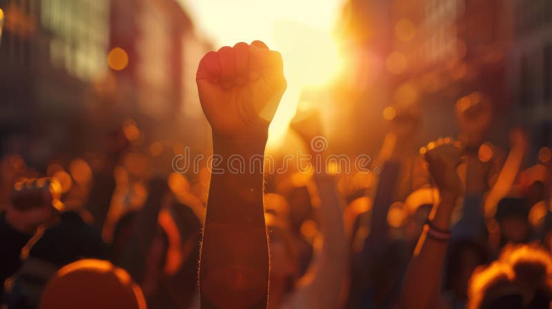 Protesters Demanding Change and Equality in the Sun, Displaying ...