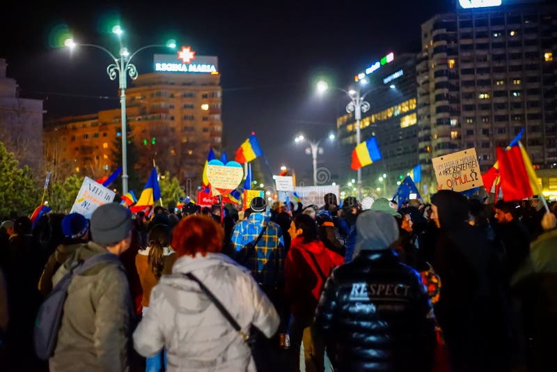 Protesters with red flags editorial stock image. Image of banner - 9828914