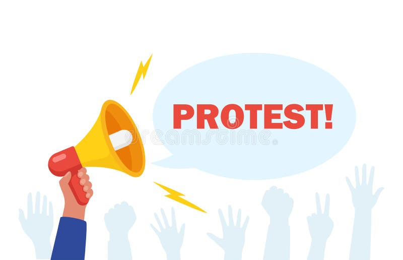 Crowd People Holding Signs Stock Illustrations – 418 Crowd People ...