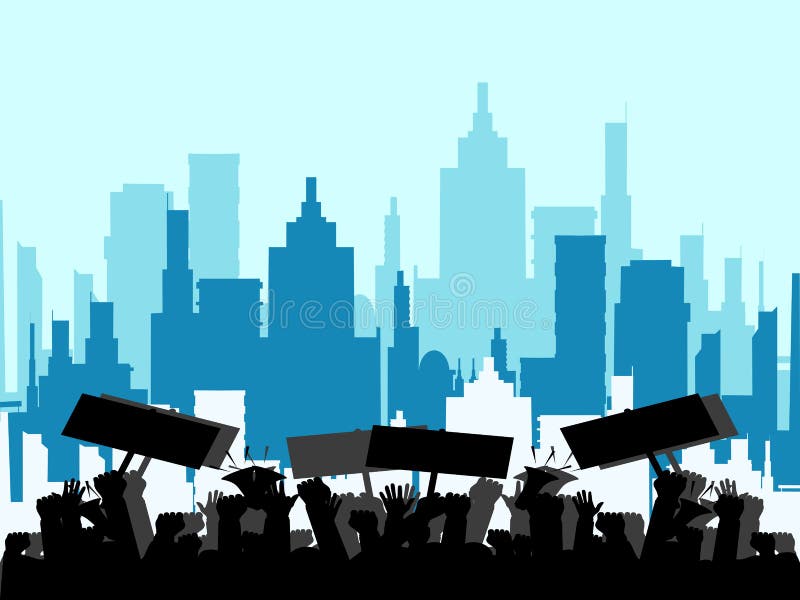 Protesters Hands Holding Protest Signs. Crowd of Angry People. Crowd of ...