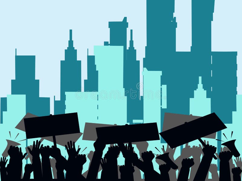 Protesters Hands Holding Protest Signs. Crowd of Angry People. Crowd of ...