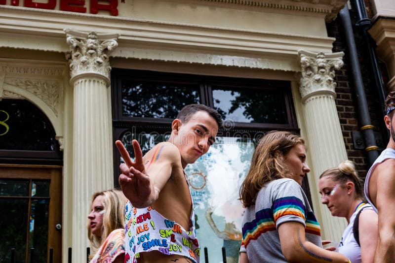 Deaf Activist at the Pride Parade in London , England 2019 Editorial ...