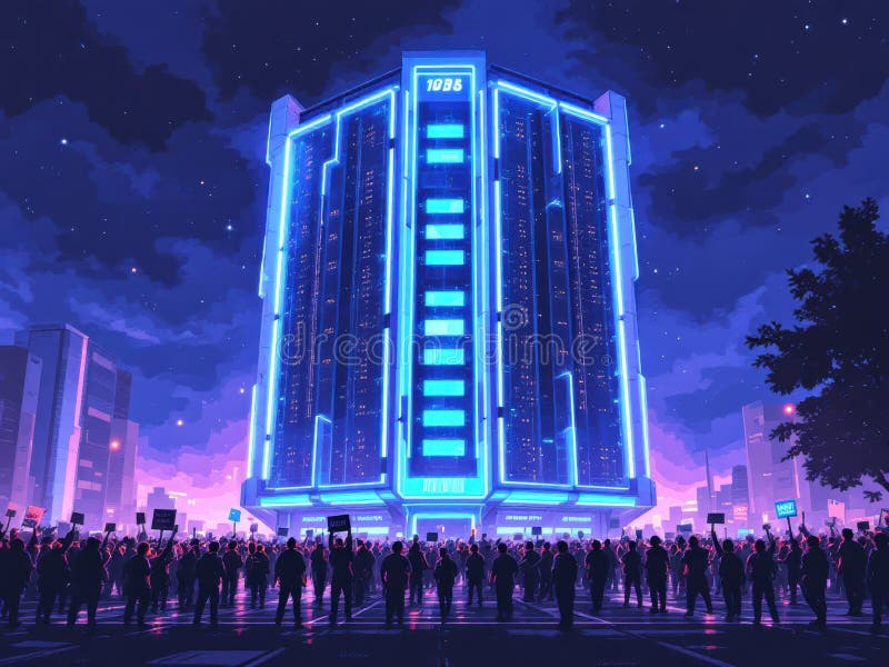 Protesters Marching Against Job Losses Caused by Artificial ...