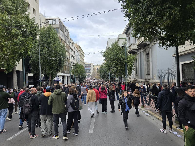 Protesters Marching Athens Stock Photos - Free & Royalty-Free Stock ...