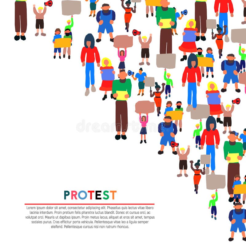 Street Protesters Stock Illustrations – 723 Street Protesters Stock ...