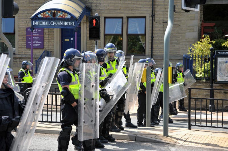 Protesters and Police at a Demonstration Editorial Image - Image of ...