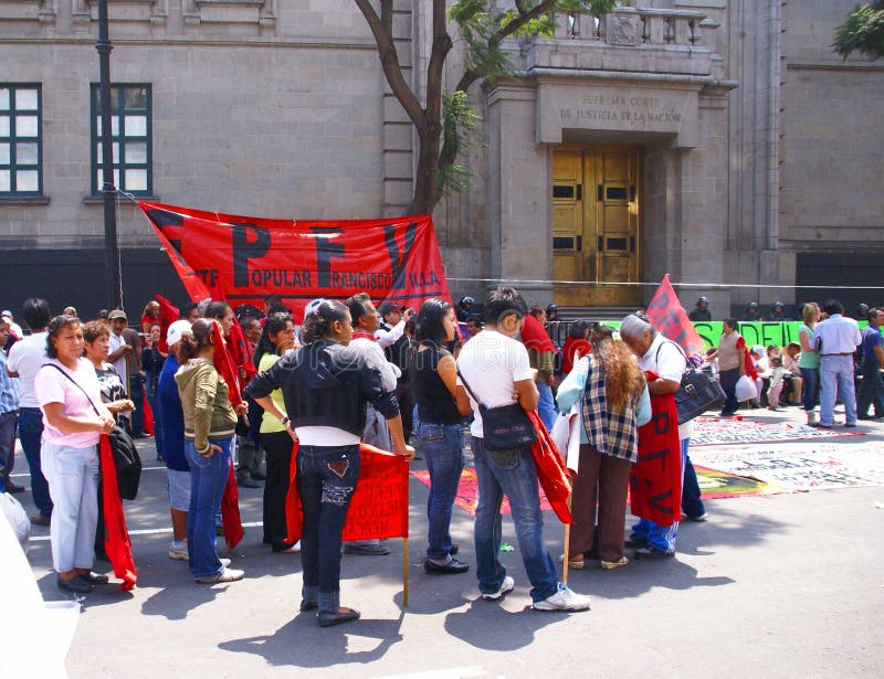 Protesters with red flags editorial stock image. Image of flag - 9828874