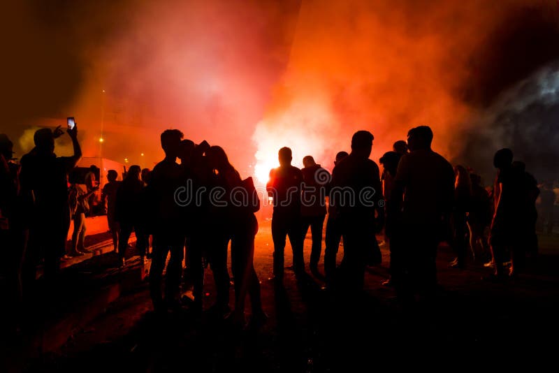 Protesters Silhouettes stock photo. Image of protestor - 93898508