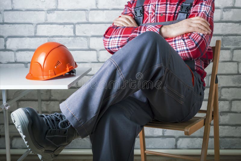 Protesting Builder. Salary. Strike. Low Pay Stock Photo - Image of ...