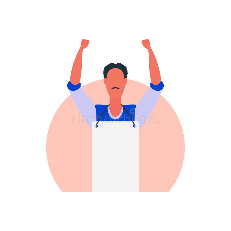 Protesting Guys with a Banner. Strike Concept. Cartoon Style. Stock ...