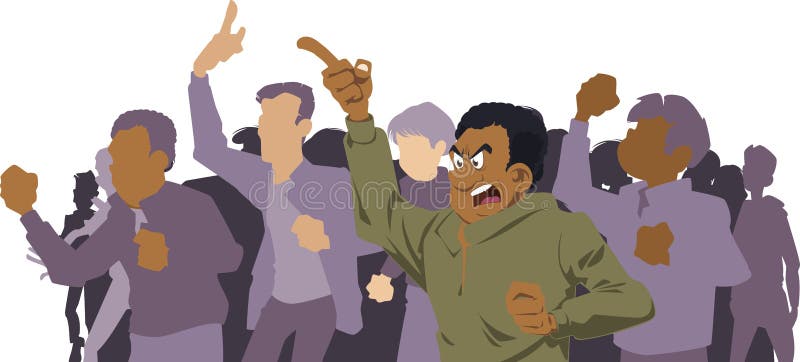 Riots stock illustration. Illustration of mass, city - 28118380