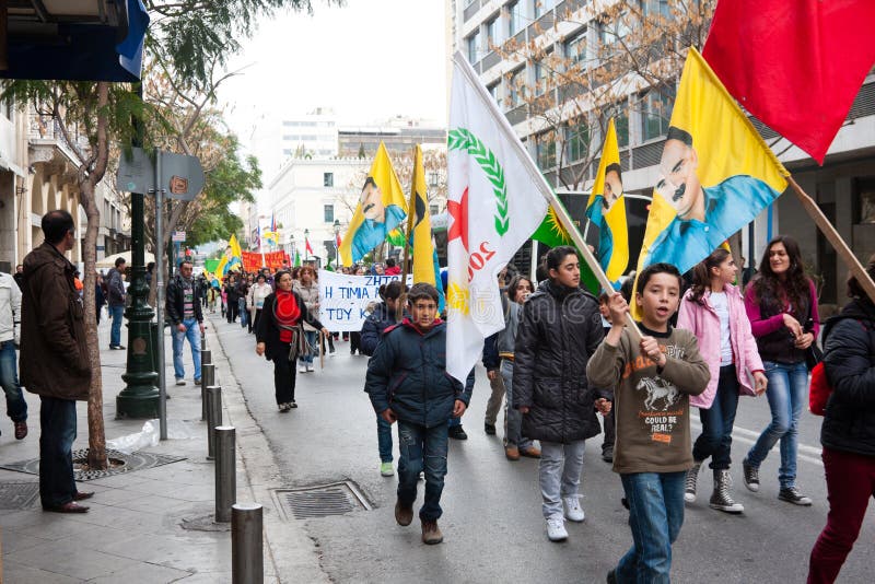 Protestors in Downtown Athens Editorial Stock Photo - Image of freedom ...
