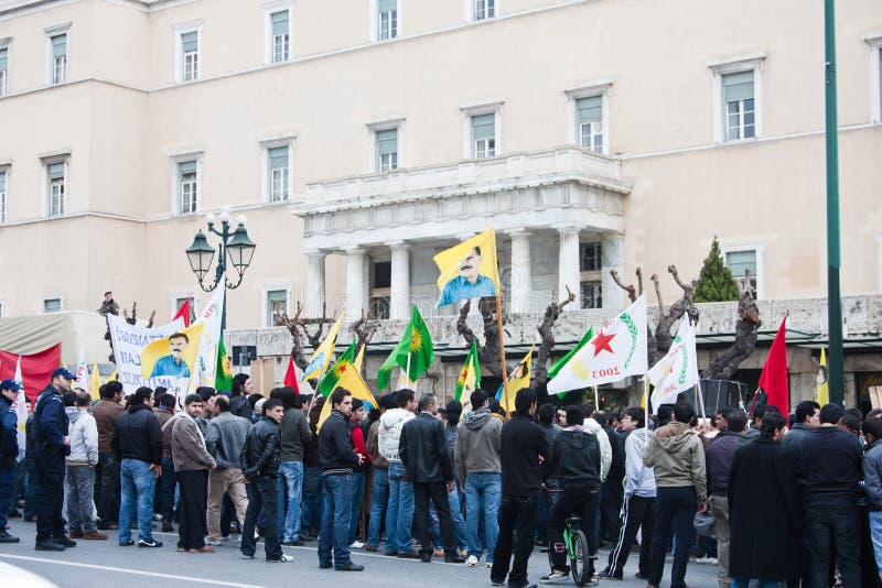 Protestors in Downtown Athens Editorial Stock Photo - Image of freedom ...