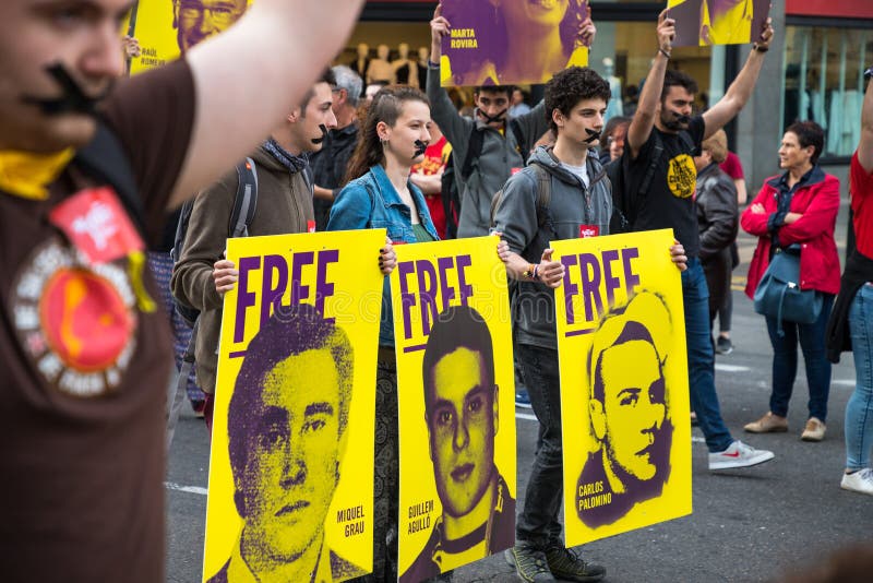 3 Protestors for Leftist Movement Editorial Stock Image - Image of ...