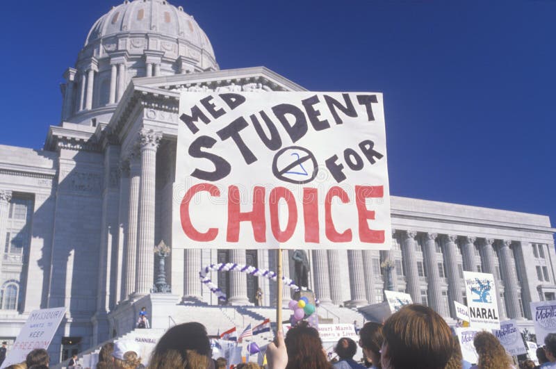 Protestors with Signs at Pro-choice Rally Editorial Stock Image - Image ...