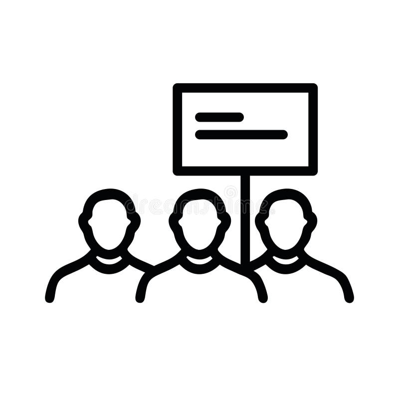 Protests Group Icon Illustration Stock Vector - Illustration of sign ...