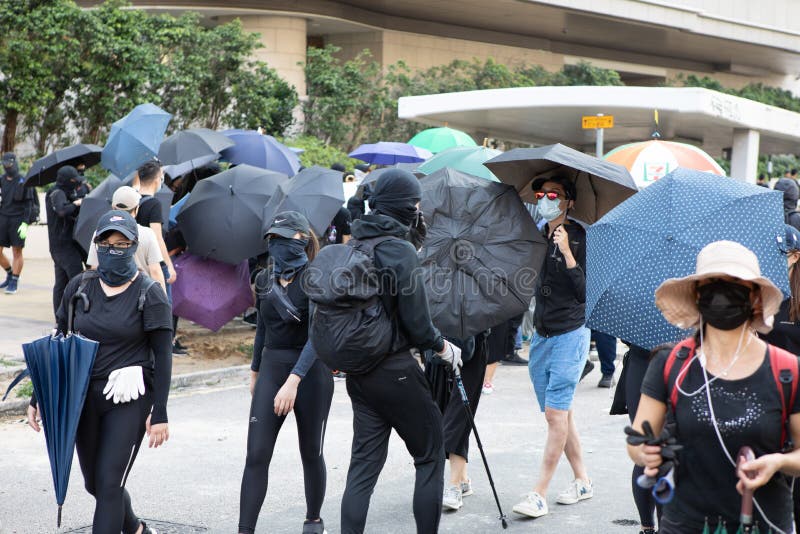 20th August Protests in Kowloon after CHRF March Banned Editorial Stock ...